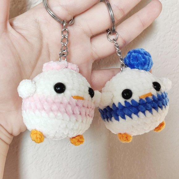 Handmade | Toys | Pair Of Handmade Amigurumi Crochet Duck Keychains ...